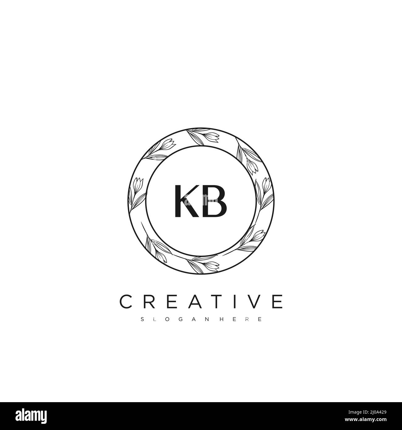 KB Initial Letter Flower Logo Template Vector premium vector Stock ...