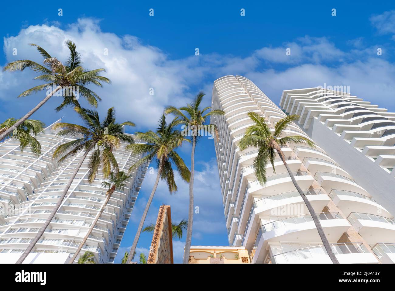 Mexico, Mazatlan ocean views and condominiums near Golden Zone ...