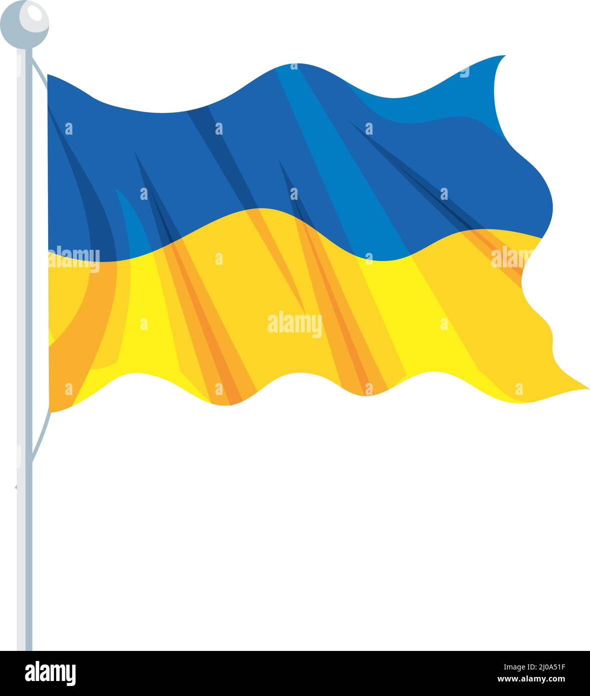 ukraine flag waving Stock Vector Image & Art - Alamy