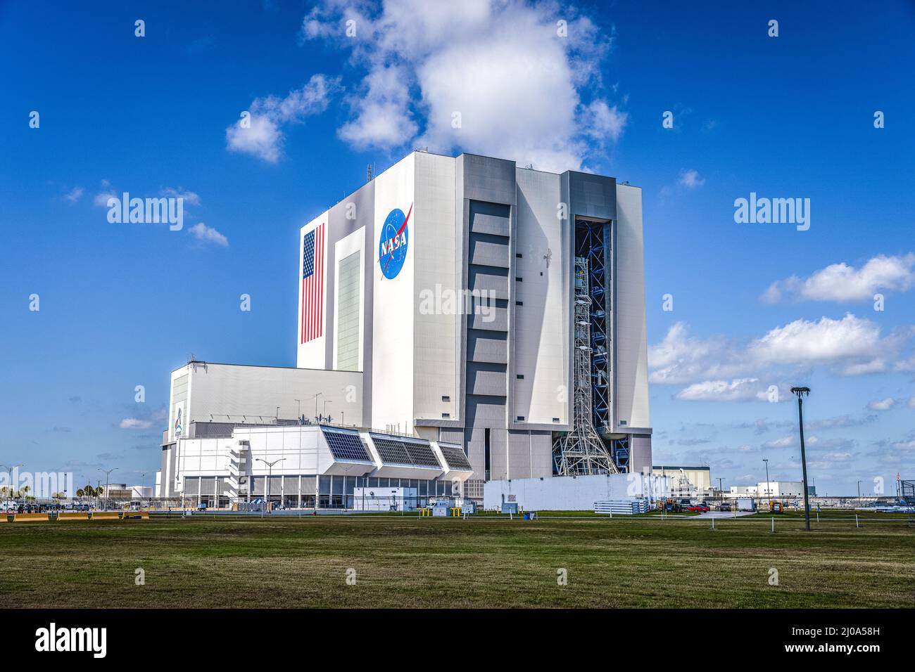 NASA's new Moon rocket at Kennedy Space Center as it is prepared for ...
