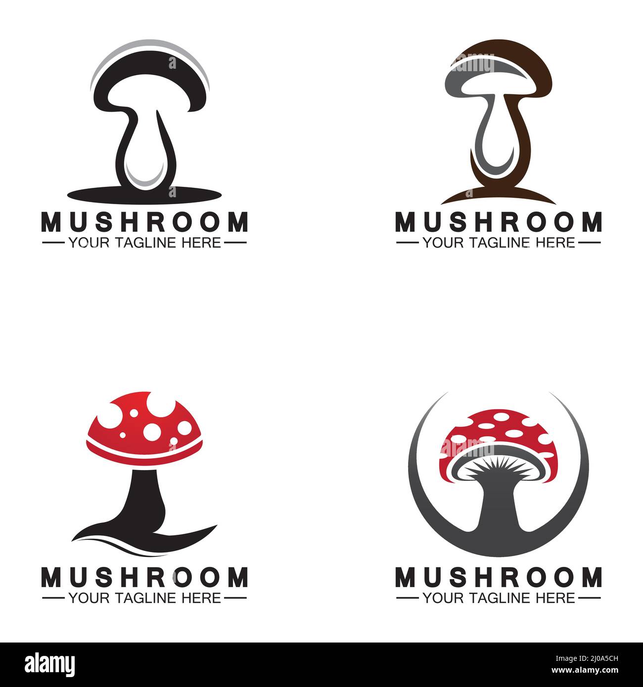 Mushroom Logo Vector Simple & Modern or Agriculture Organic Food Design ...