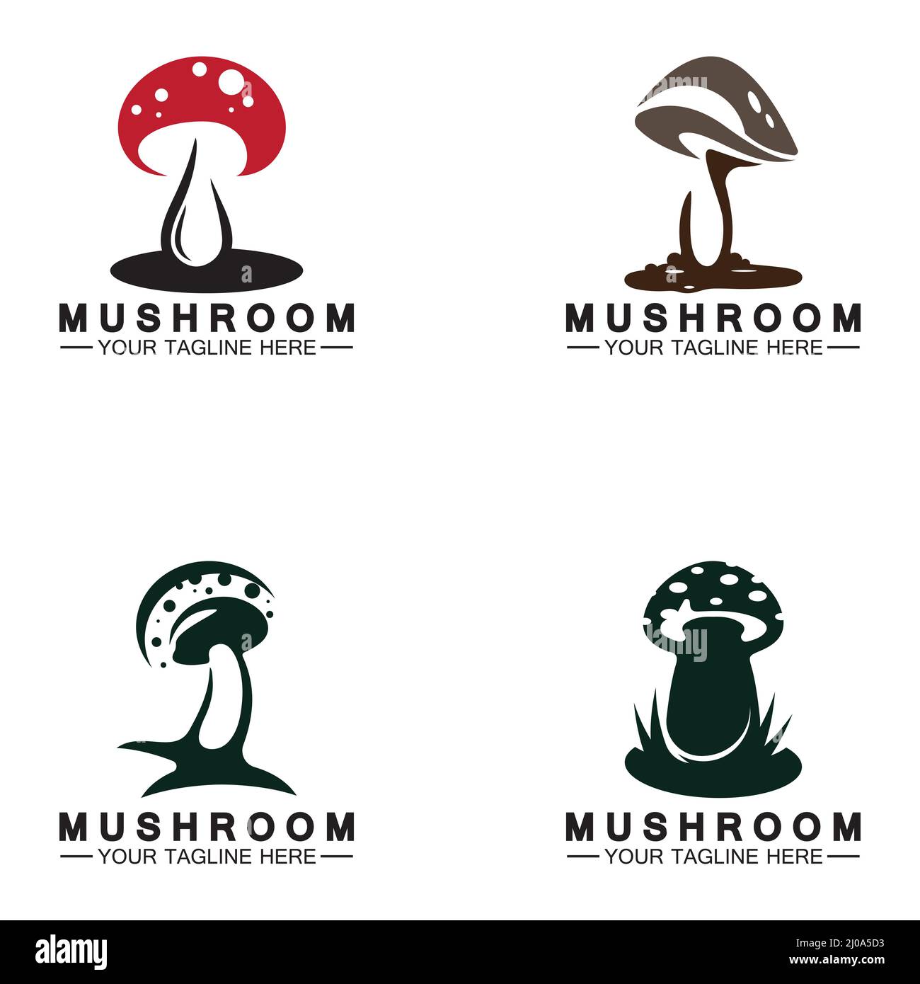 Mushroom Logo Vector Simple & Modern or Agriculture Organic Food Design ...