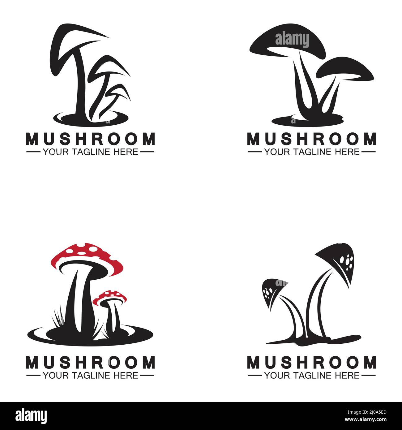 Mushroom Logo Vector Simple & Modern or Agriculture Organic Food Design ...
