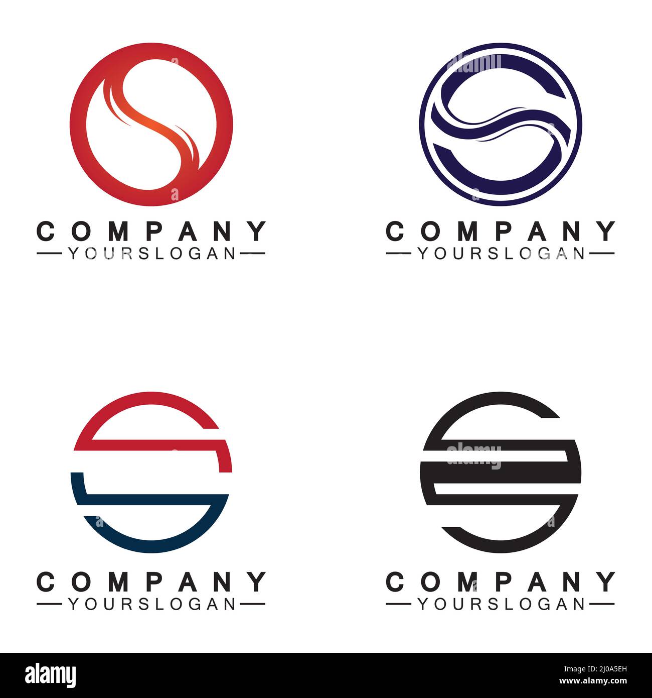 Letter S Circle Logo Vector Design Template Stock Vector Image & Art ...