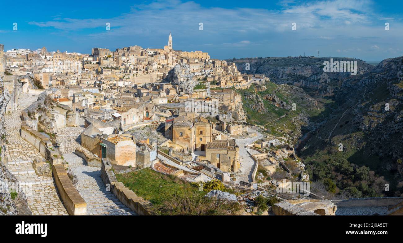 Matera - The cityscape and the walley Stock Photo - Alamy