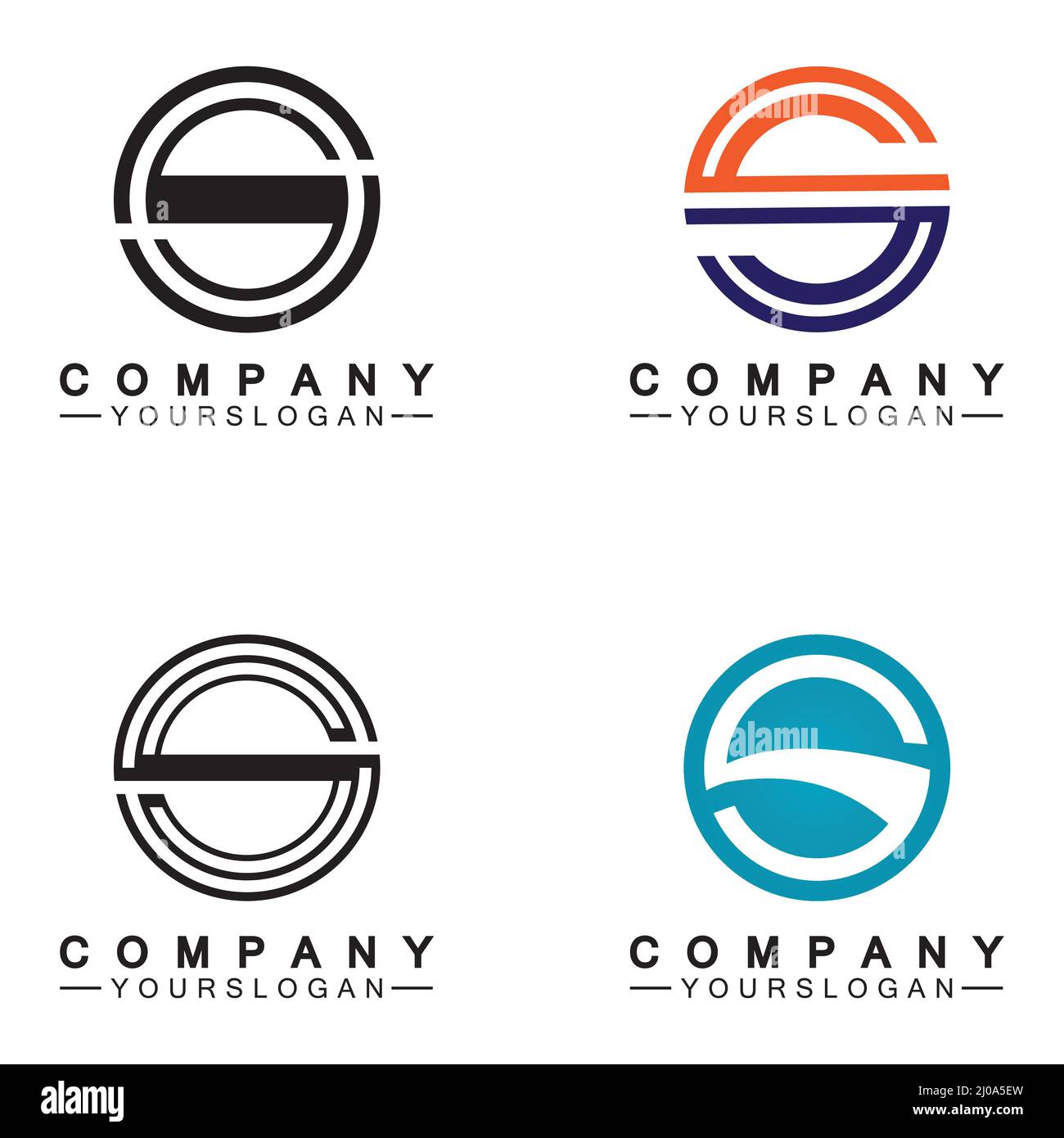 Letter S Circle Logo Vector Design Template Stock Vector Image & Art ...