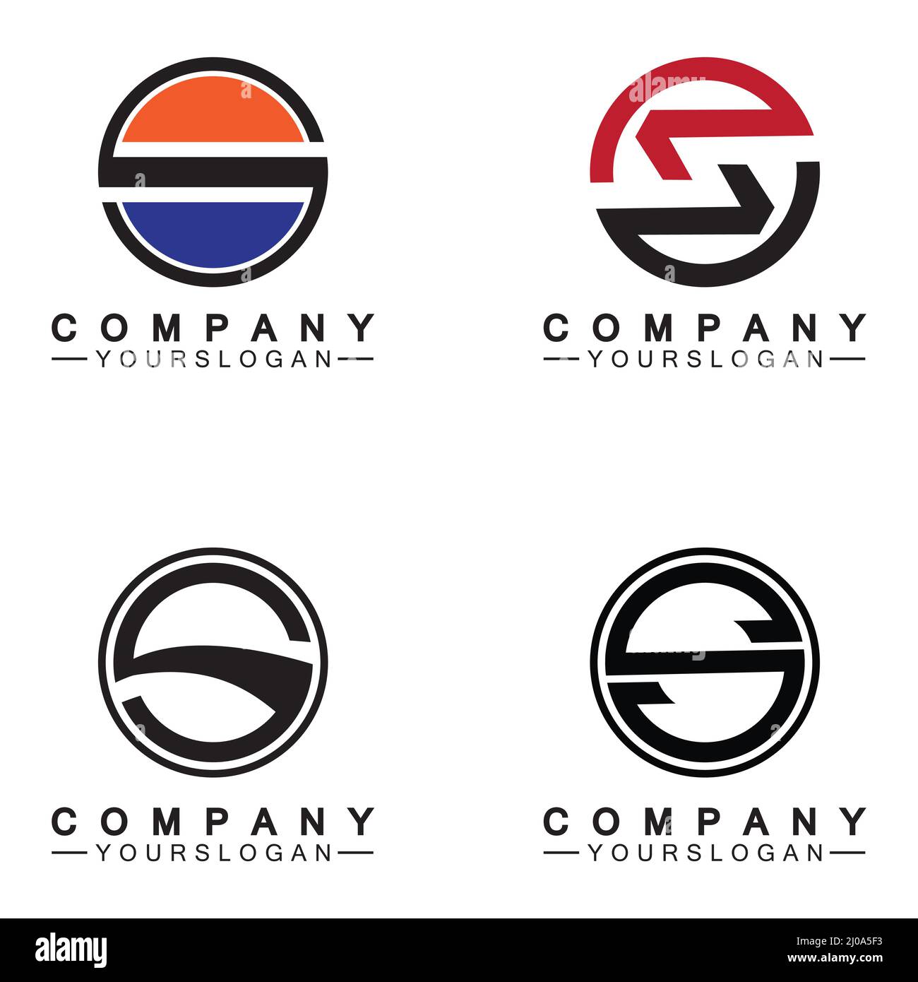 Letter S Circle Logo Vector Design Template Stock Vector Image & Art ...