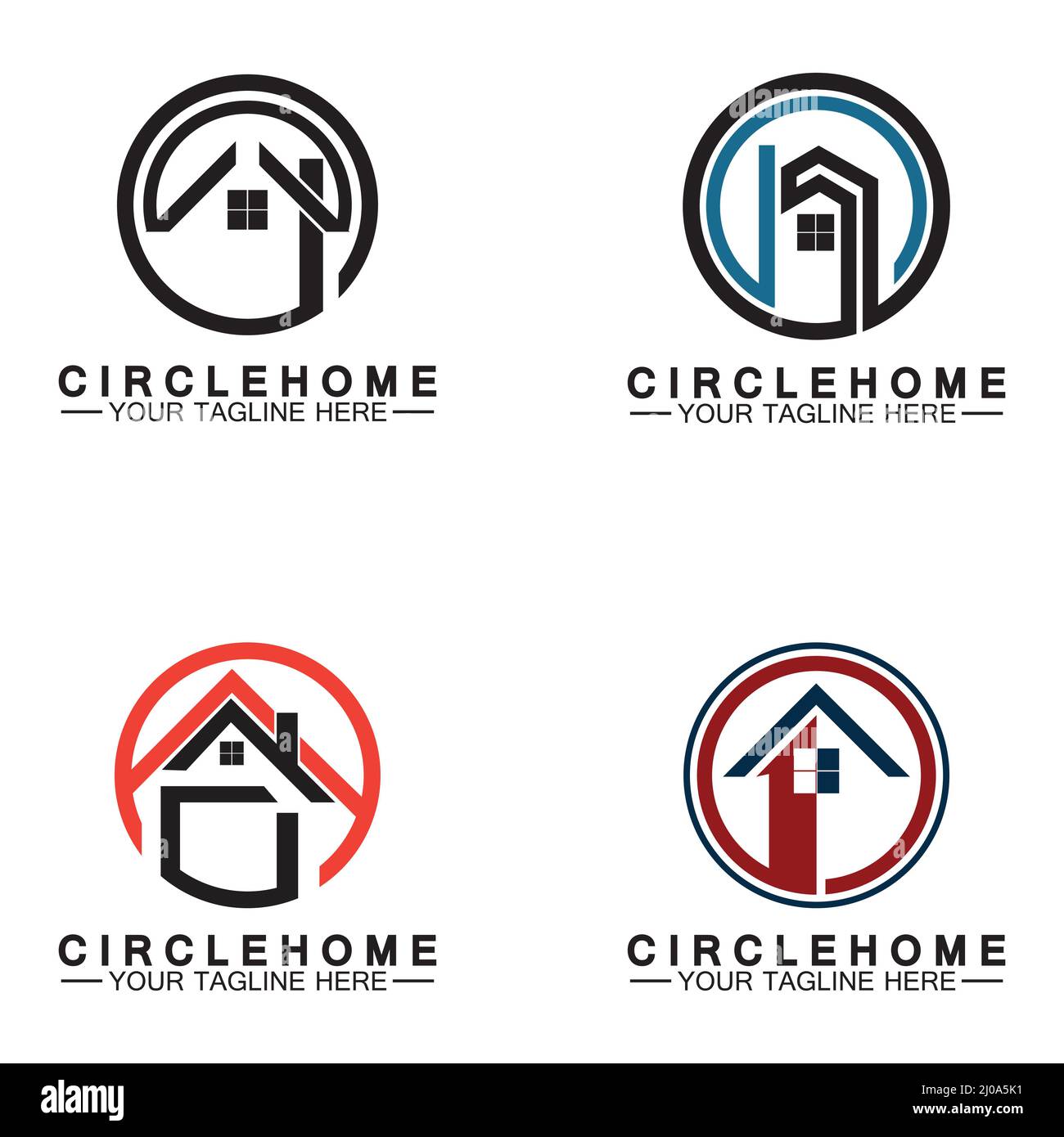 Home circle concept logo symbol vector illustration design Stock Vector ...