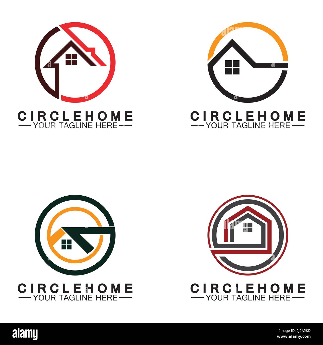 Home circle concept logo symbol vector illustration design Stock Vector ...