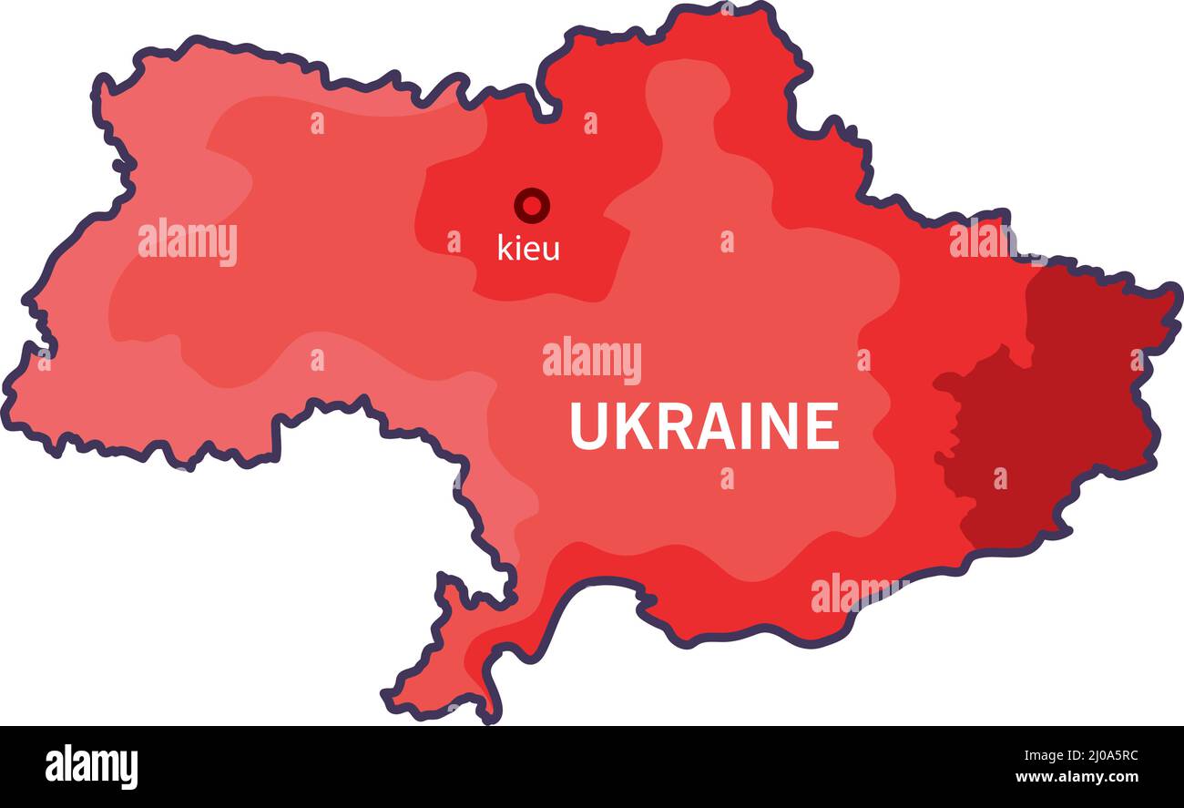 Map ukraine in red Stock Vector Images - Alamy