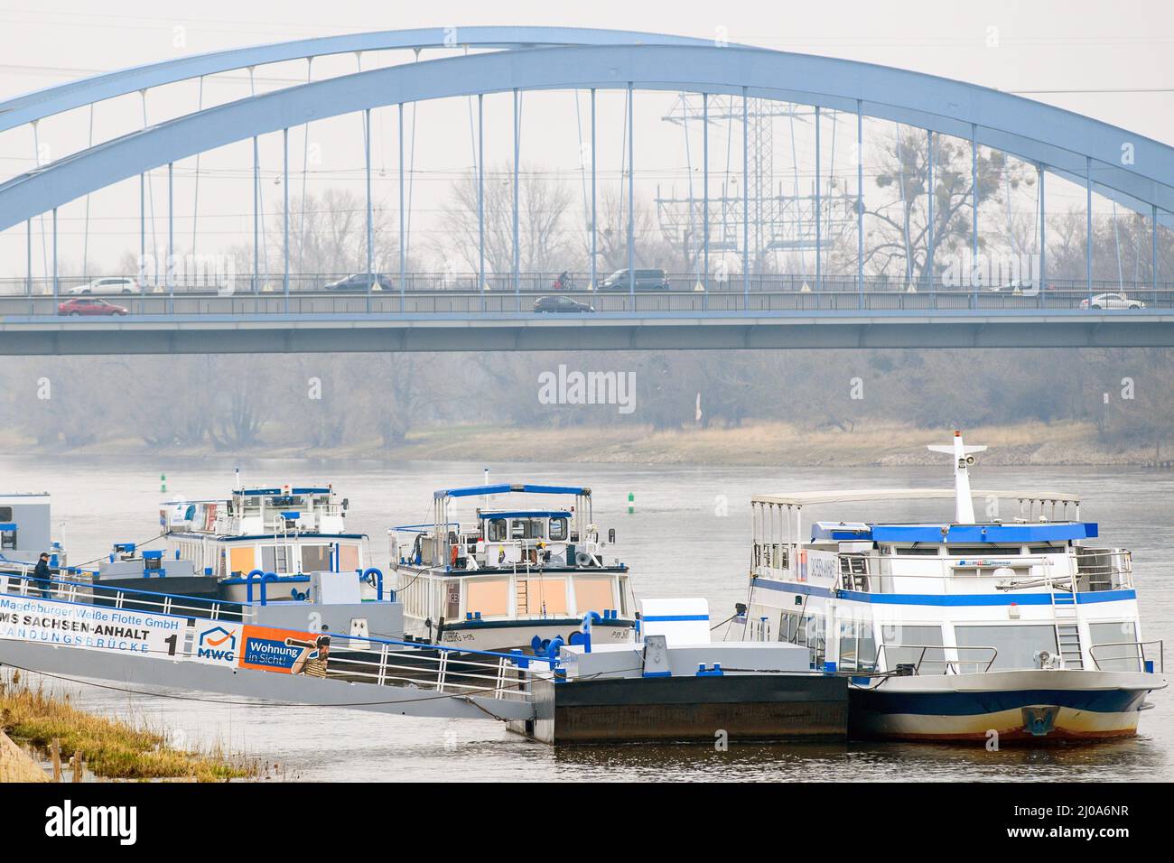 Magdeburg, Germany. 17th Mar, 2022. A ship of the Magdeburg White Fleet ...