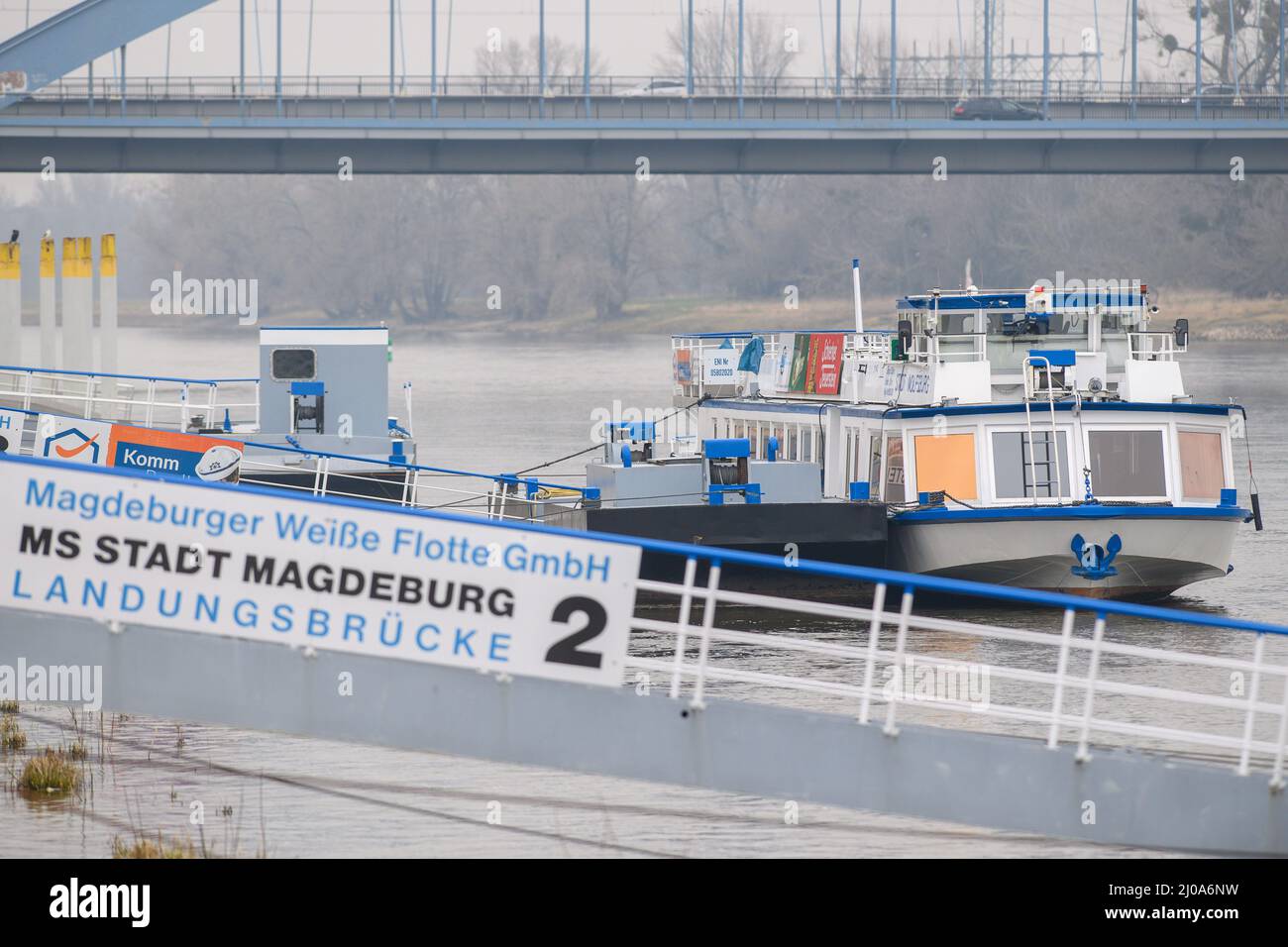 Magdeburg, Germany. 17th Mar, 2022. A ship of the Magdeburg White Fleet ...