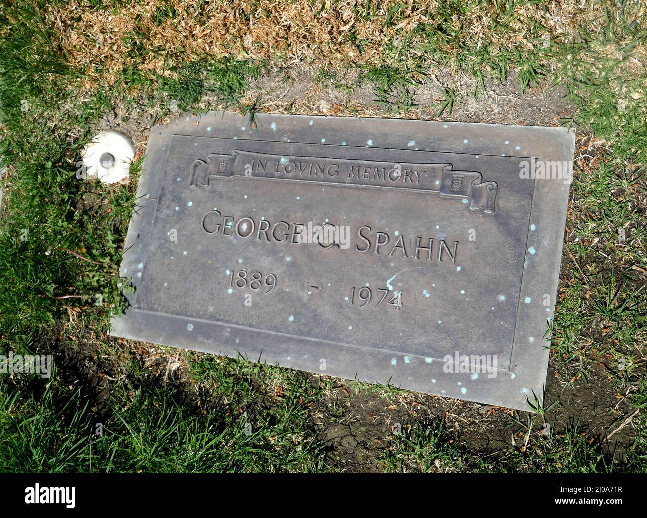 Santa Clarita, California, USA 17th March 2022 Rancher George C. Spahn's Grave at Eternal Valley ...