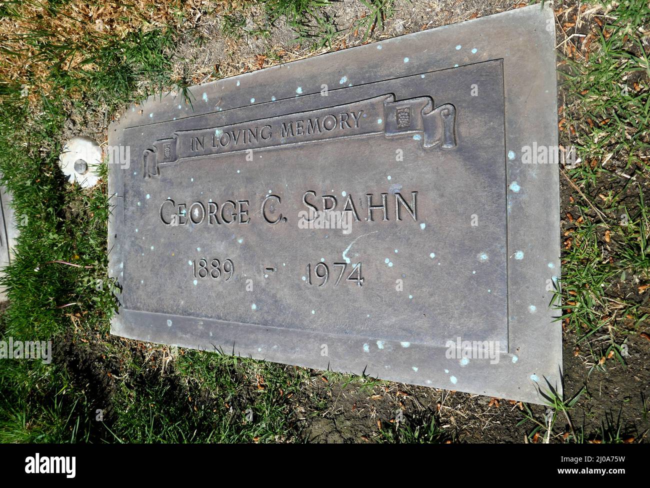 Santa Clarita, California, USA 17th March 2022 Rancher George C. Spahn's Grave at Eternal Valley ...