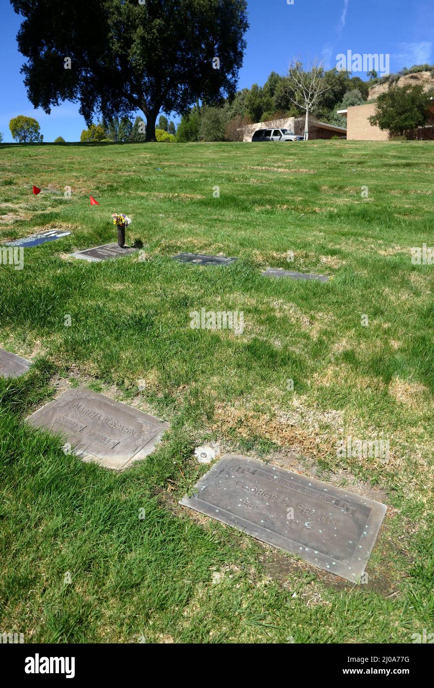 Santa Clarita, California, USA 17th March 2022 Rancher George C. Spahn's Grave and wife Martha ...