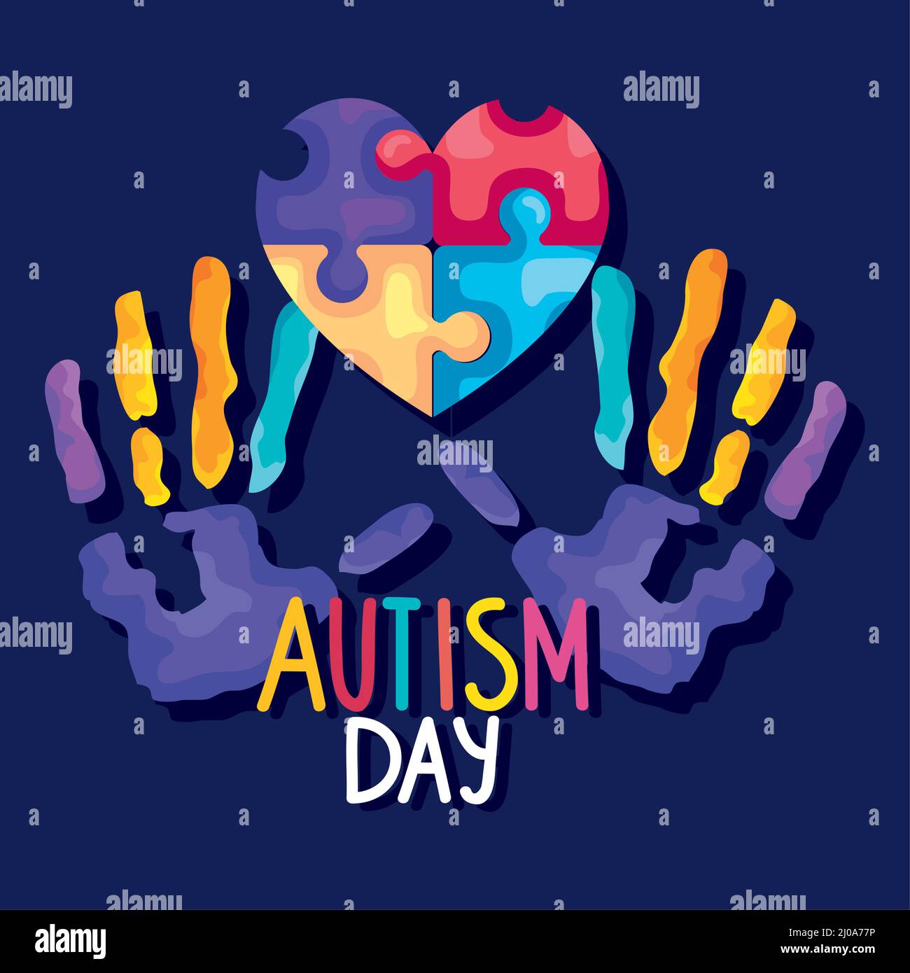 autism day poster Stock Vector Image & Art - Alamy