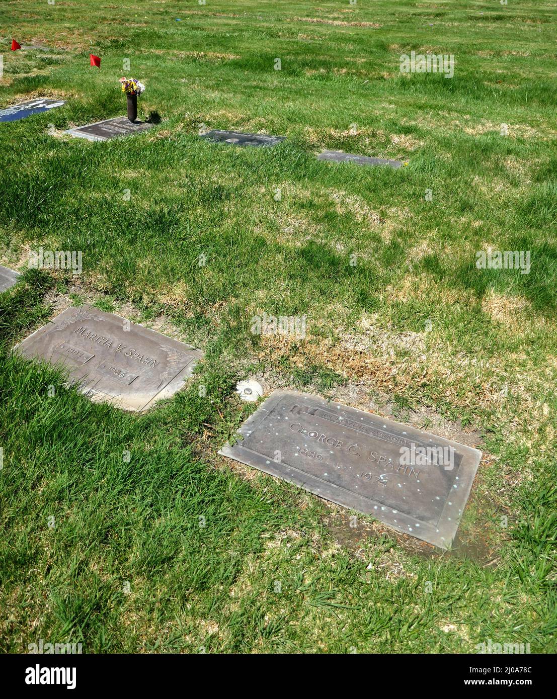 Santa Clarita, California, USA 17th March 2022 Rancher George C. Spahn's Grave and wife Martha ...