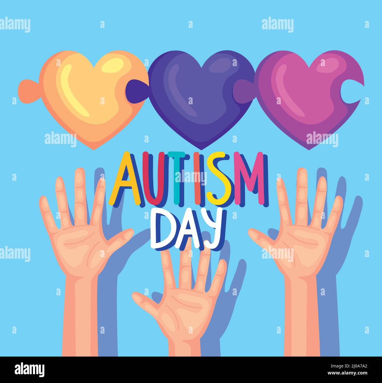 autism day card Stock Vector Image & Art - Alamy