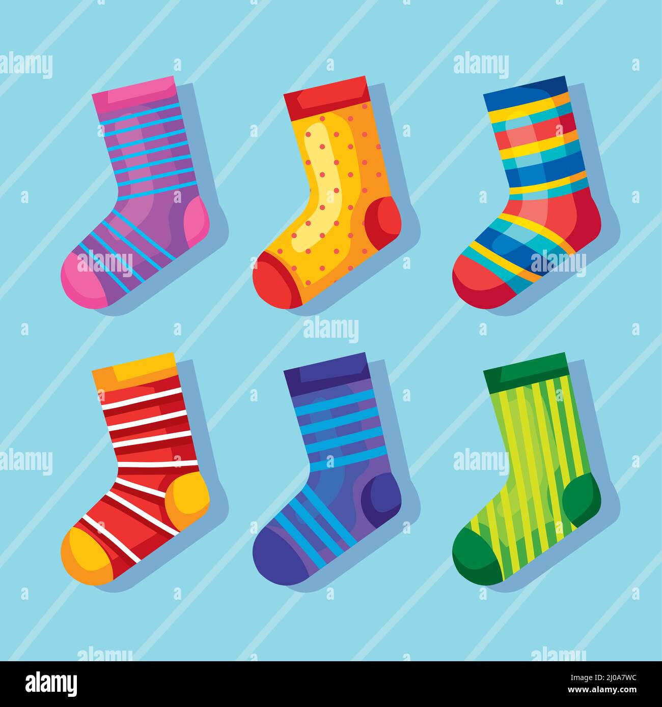 Cute cotton woolen socks Stock Vector Images - Alamy