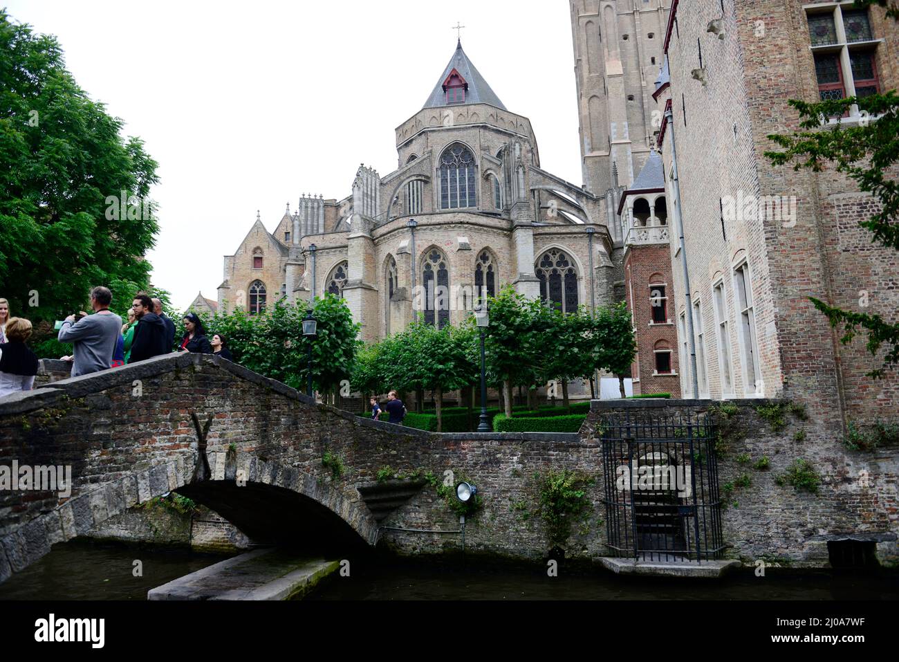 The Church of Our Lady Bruges in the old historical center of town ...