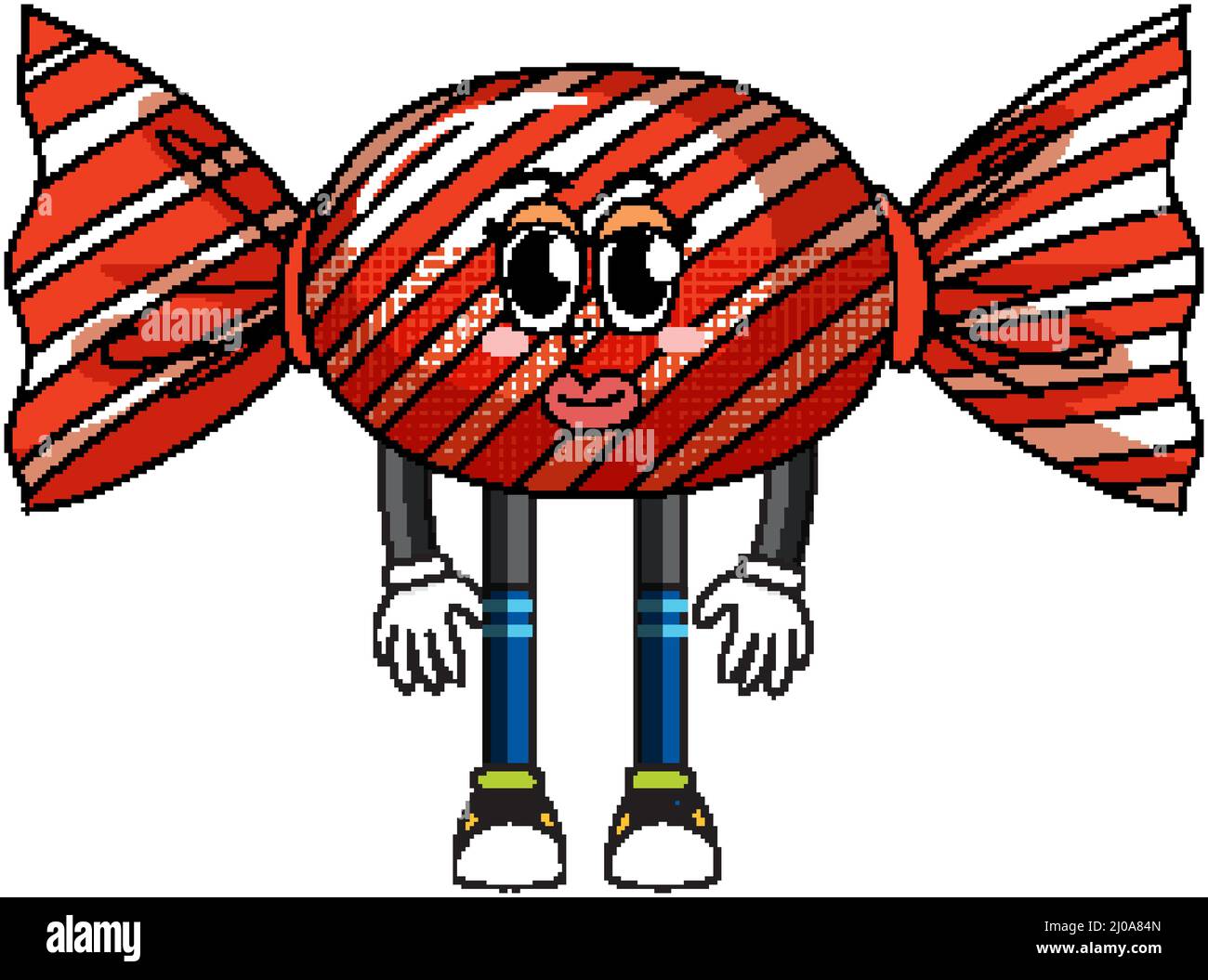 Candy cartoon character on white background illustration Stock Vector ...