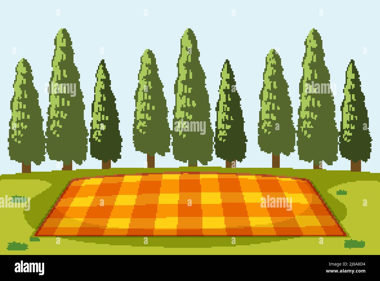 A natural scene landscape with mat illustration Stock Vector Image ...
