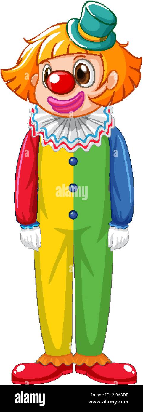 Colourful clown cartoon character illustration Stock Vector Image & Art ...