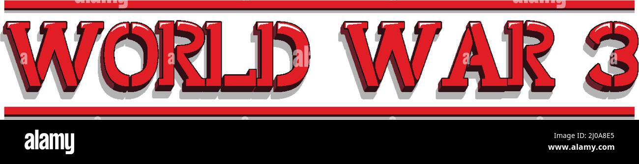 Font design with word world war 3 illustration Stock Vector Image & Art ...