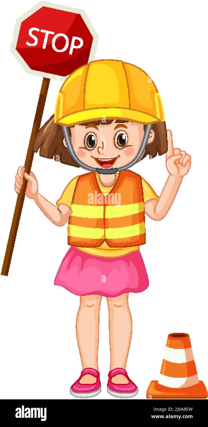 A girl wearing engineering uniform illustration Stock Vector Image ...