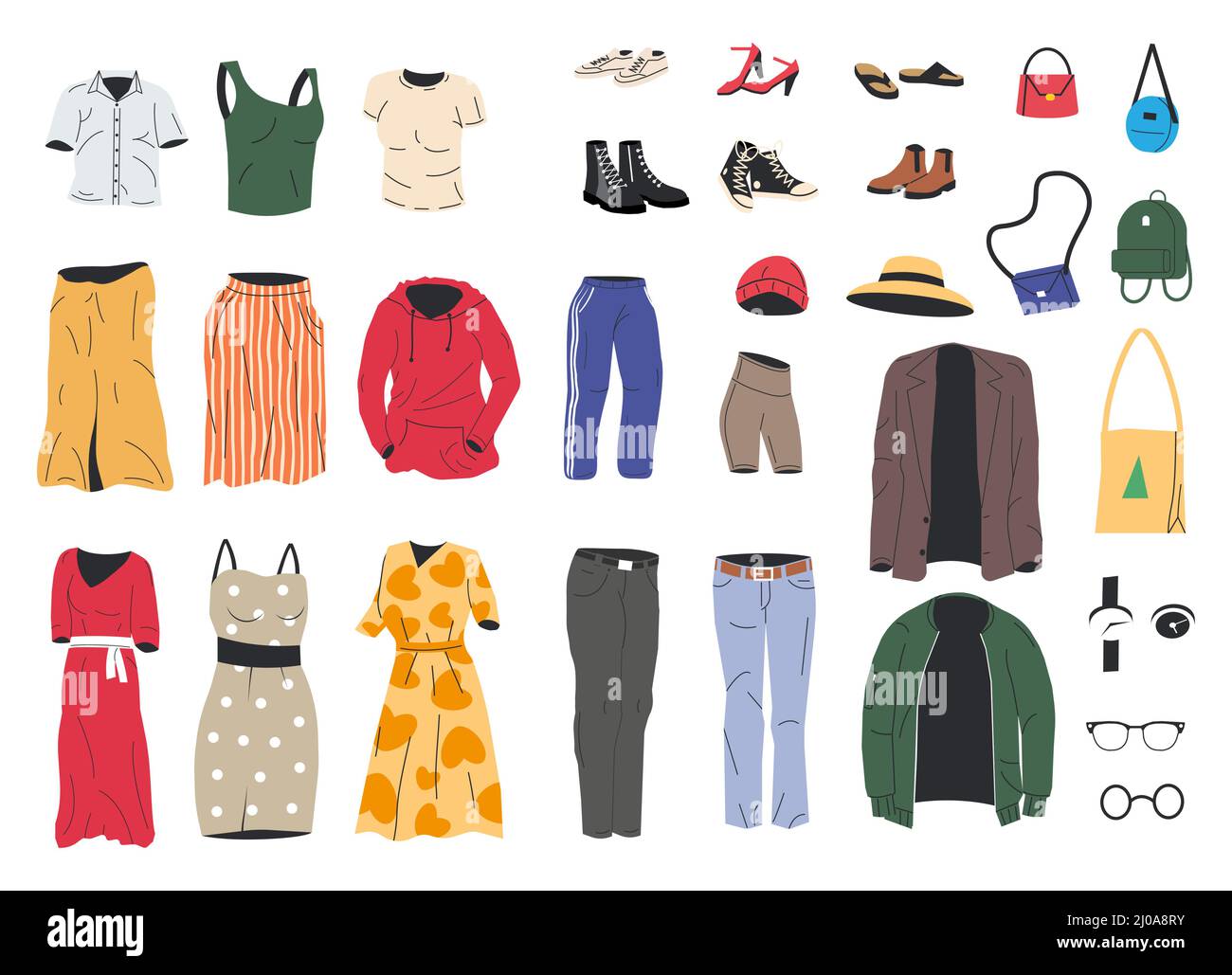Collection Of Woman Wardrobe Stock Vector Image And Art Alamy