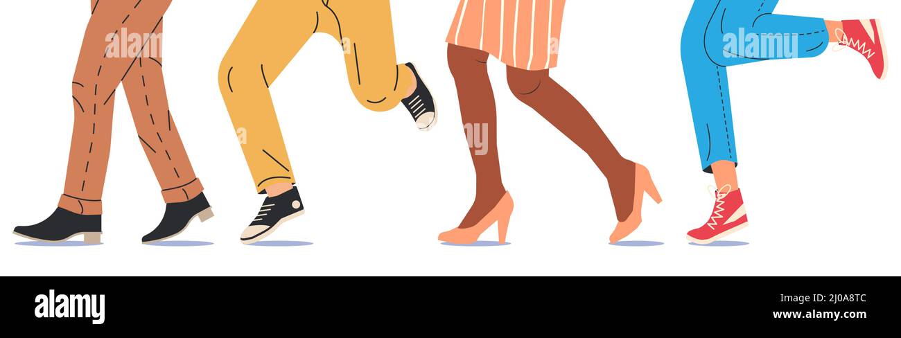 Walking in boots model Stock Vector Images - Alamy