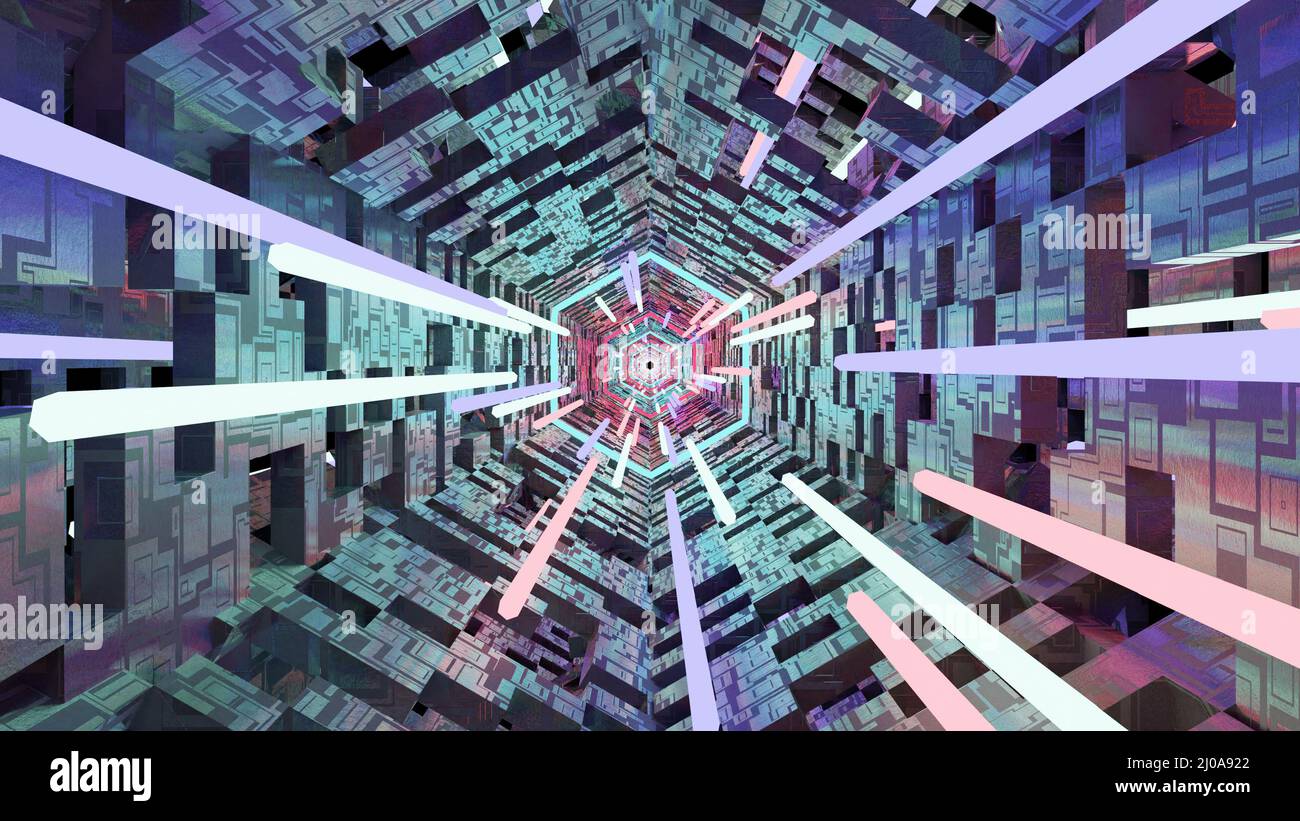 Hyperspace tunnel hi-res stock photography and images - Alamy