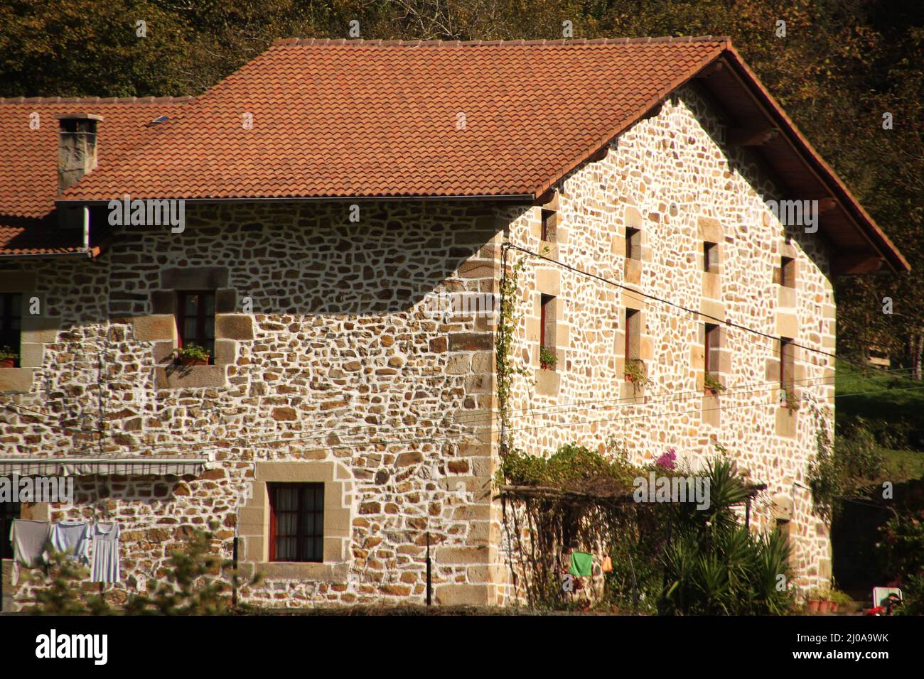 Basque house in the countryside Stock Photo - Alamy