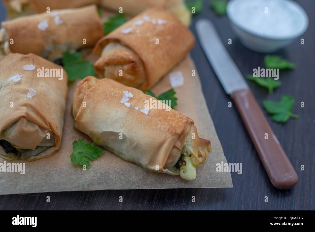 Deep Fried Turkish Cigar Shaped Rolls Stock Photo - Alamy