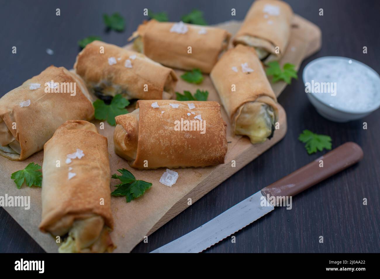Deep Fried Turkish Cigar Shaped Rolls Stock Photo - Alamy