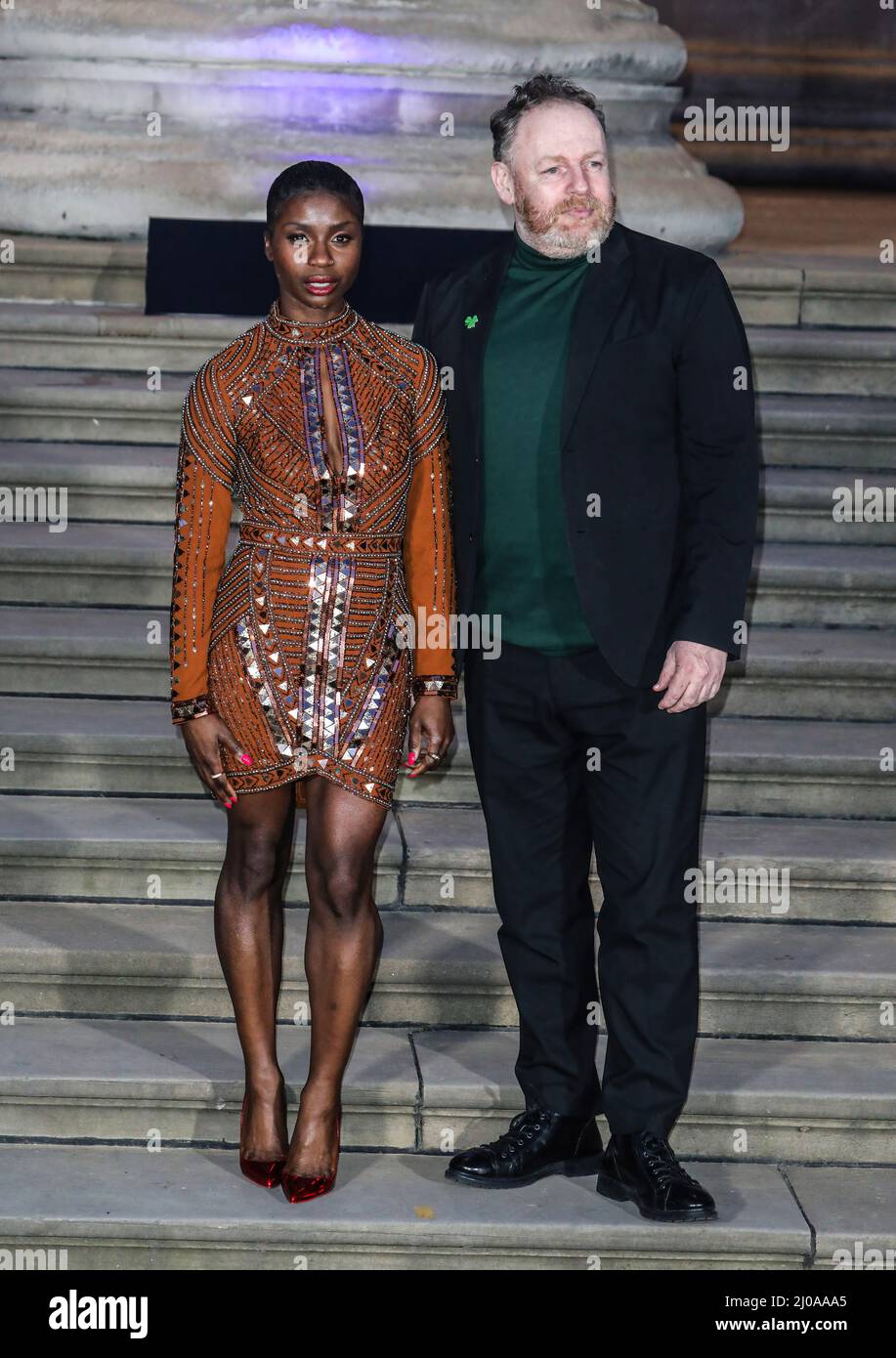 London, UK. 17th Mar, 2022. Ann Akinjirin (L) and David Ganly (R ...
