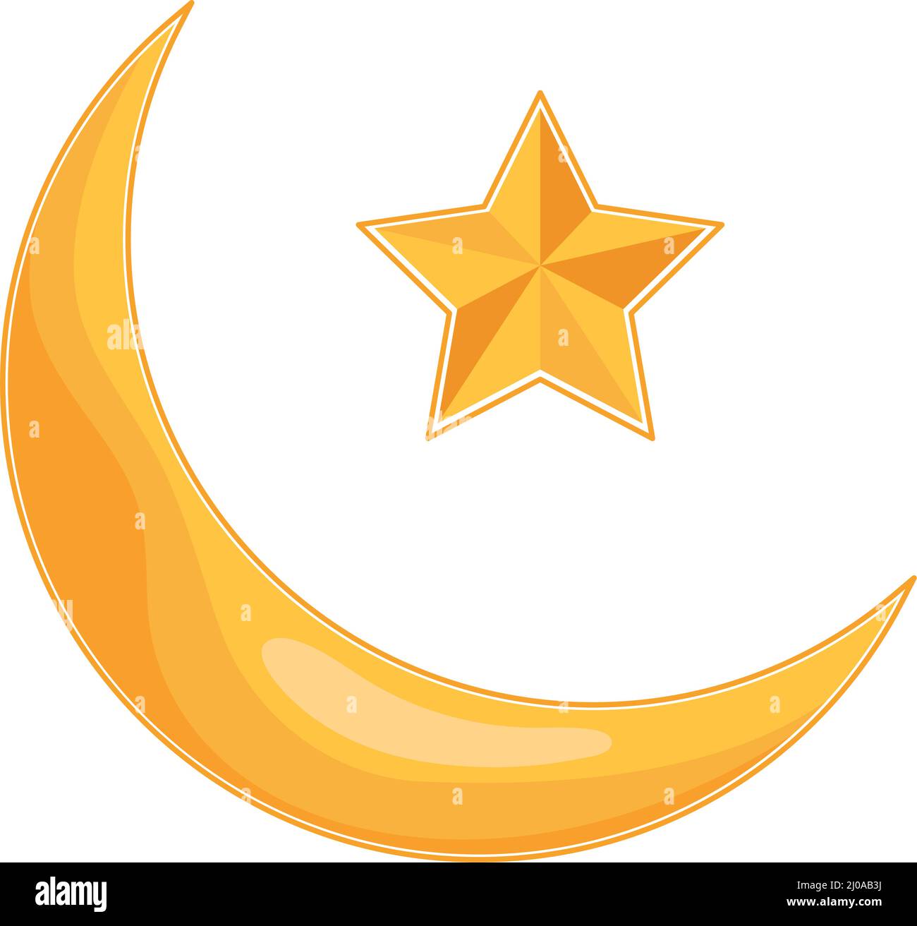 golden moon and star Stock Vector Image & Art - Alamy