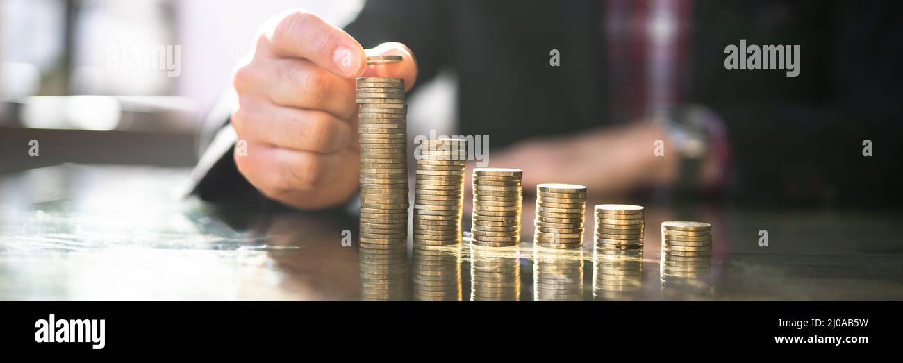 Business Man Salary Increase And Money Investment Stock Photo - Alamy