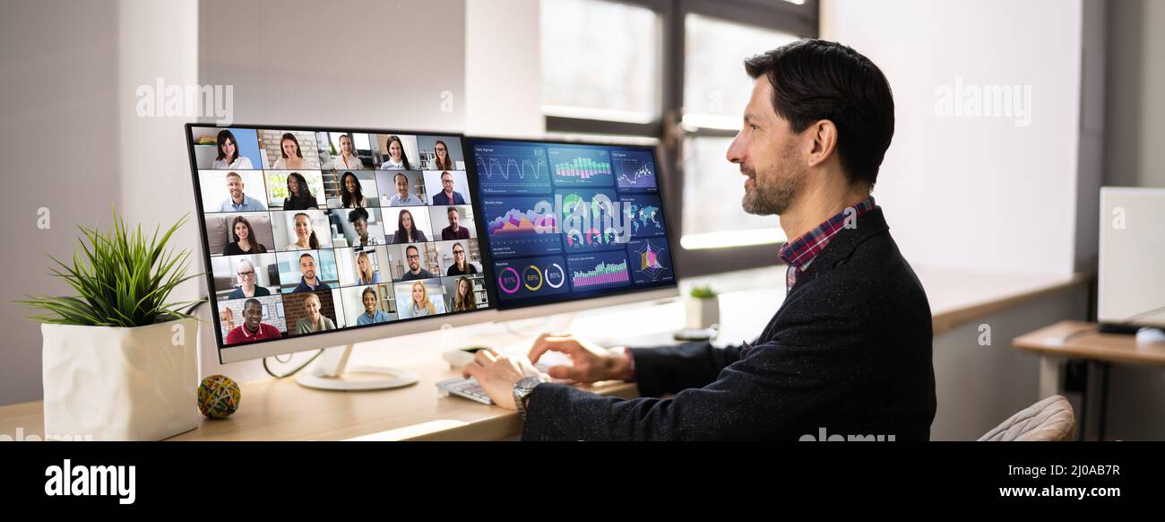 Business presentation on computer hi-res stock photography and images ...