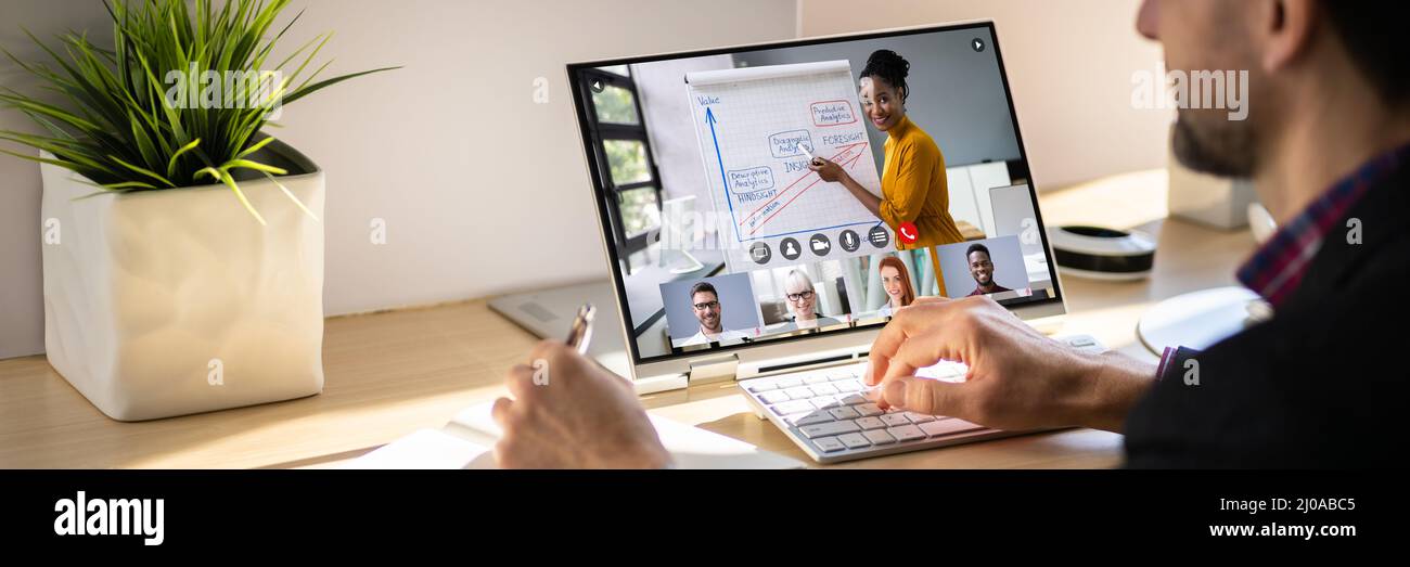 Coaching Lecture And Virtual Remote Training Session Stock Photo - Alamy