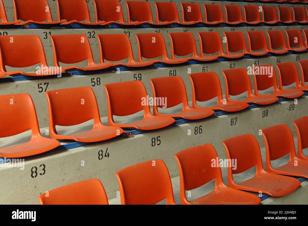 Chairs in stadium Stock Photo - Alamy