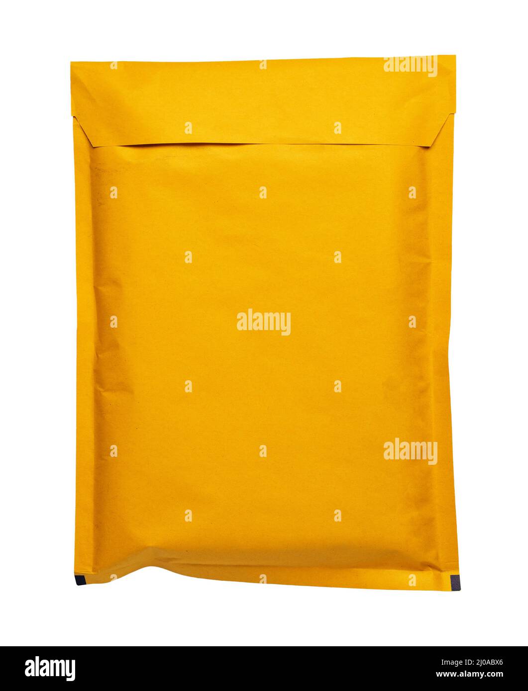 Brown envelope front and back isolated on white background. Letter top ...