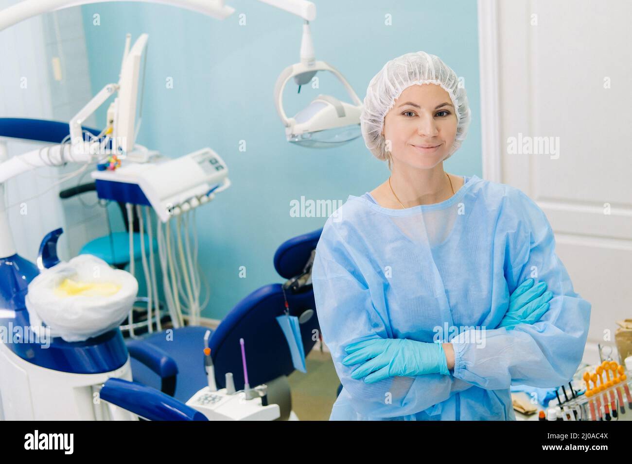 Female dentist poses dental clinic hi-res stock photography and images ...