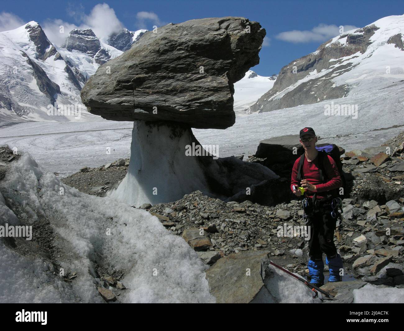 Glacier table on Konkordiaplatz Stock Photo - Alamy