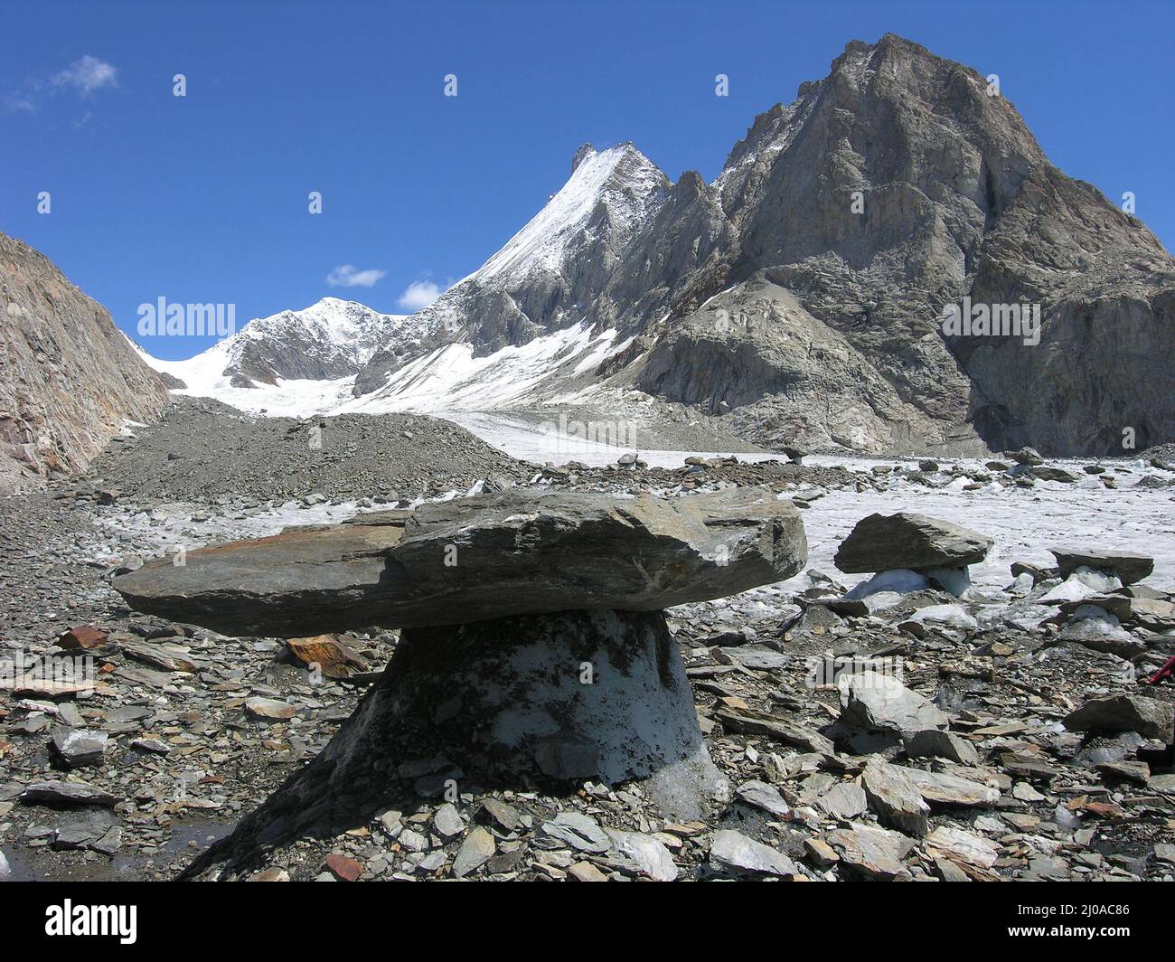 Glacier table on Konkordiaplatz Stock Photo - Alamy