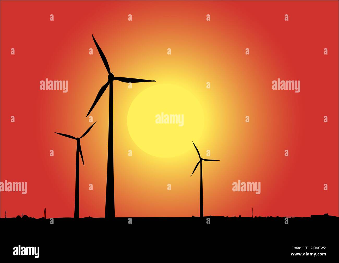 Wind power in the sun Stock Photo - Alamy
