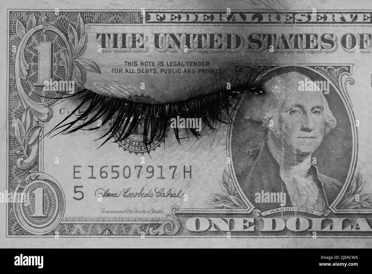 Women eye, close-up, onde dollar, minimum make-up Stock Photo - Alamy