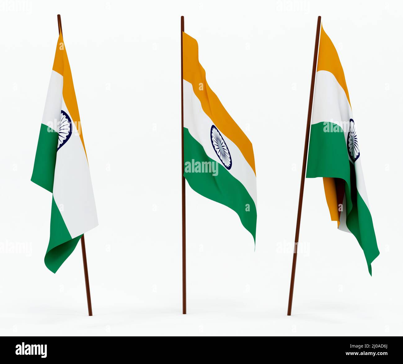 The state flag of India. On white background Stock Photo - Alamy