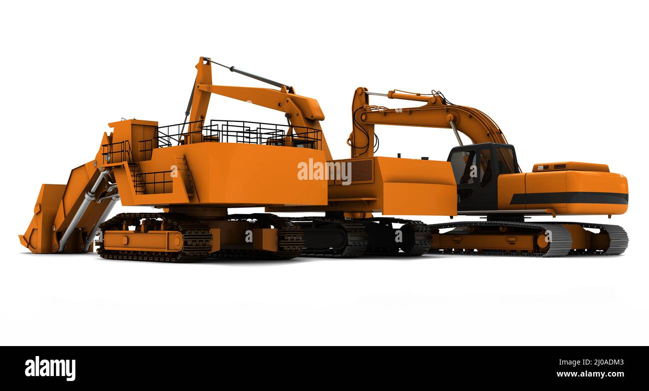 Mechanical diggers Cut Out Stock Images & Pictures - Alamy
