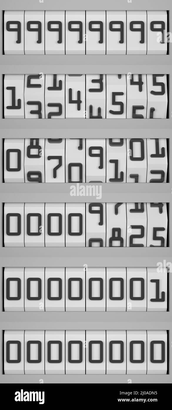 Number animation Black and White Stock Photos & Images - Alamy